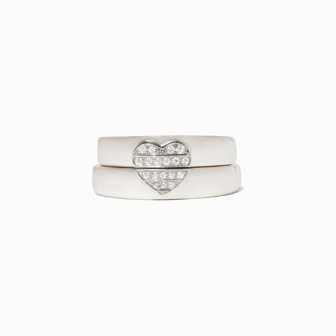 His Crazy/Her Weirdo Heart Couple Ring Set – ClassicBoho
